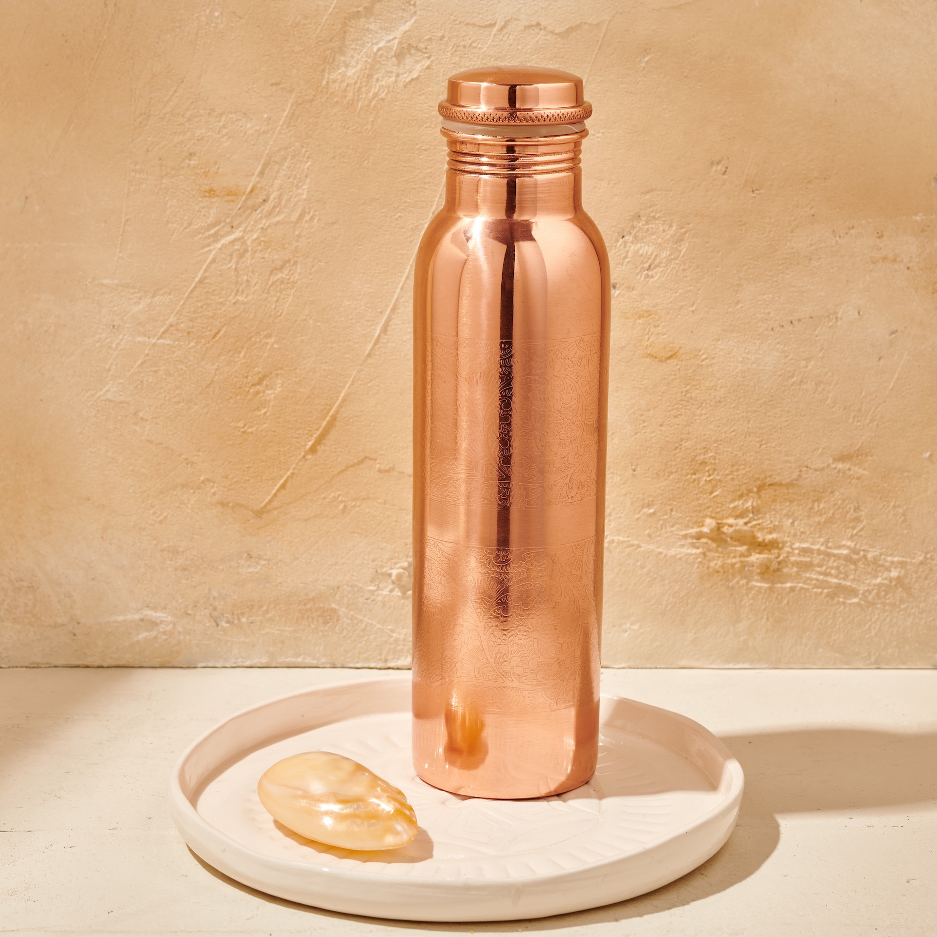 Koperen waterfles groot - Happinez - Reiki Wereldwijd
